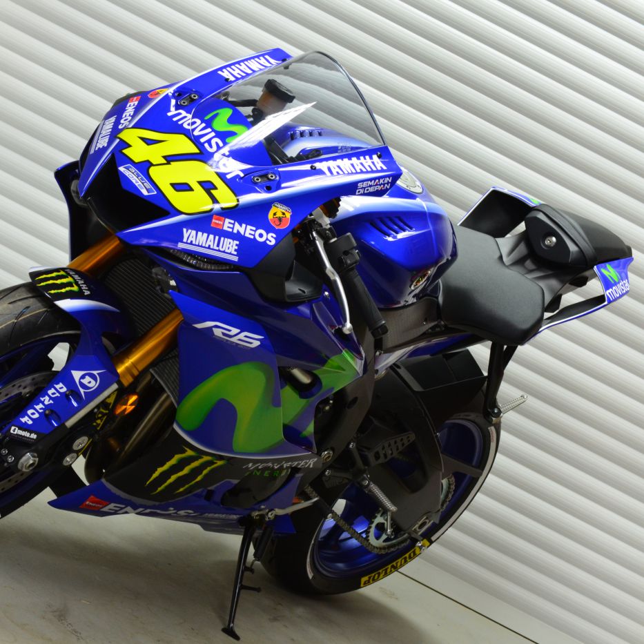 4moto® - YAMAHA R6 RJ17 17- "Movistar Replica" Dekor Stickerkit Graphics